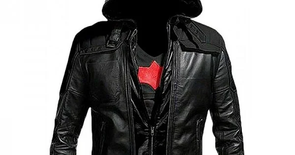 Batman Arkham Red Hood Leather Jacket with Leather Vest For Men ...