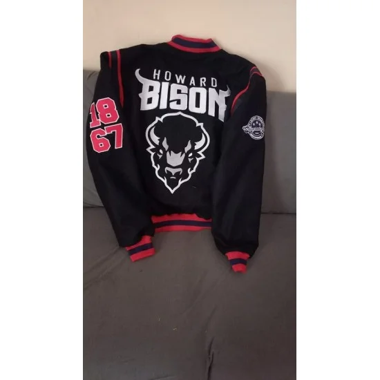 Men's Howard Bison 1867 Biker Varsity Jacket - hb 2