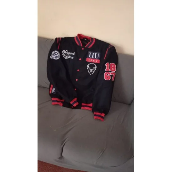 Men's Howard Bison 1867 Biker Varsity Jacket - hb 2