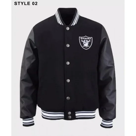 Mens Raider Black Varsity Jacket Reference: - Raider 2